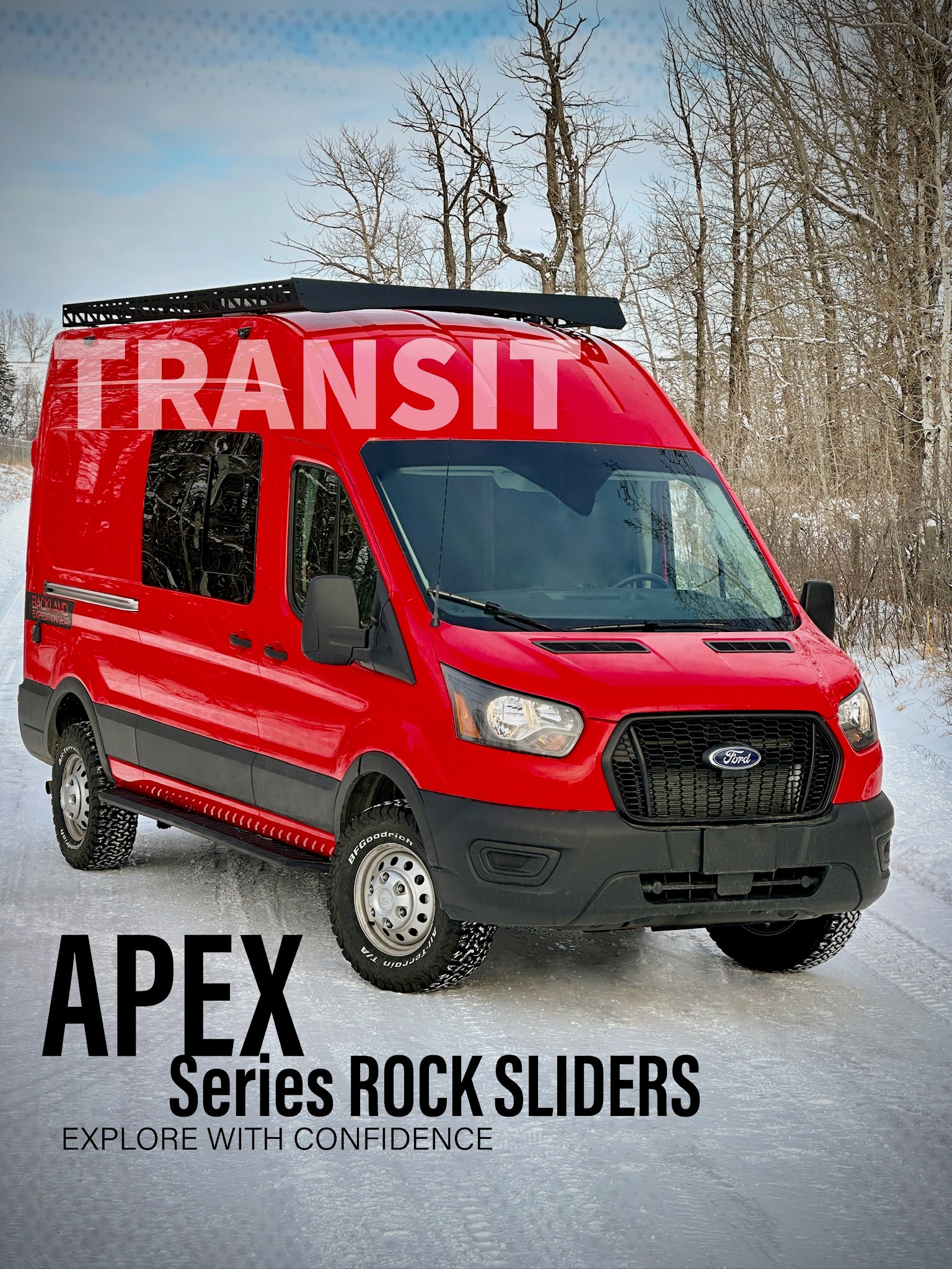 Ford Transit Side Steps - APEX Series | Backland Expedition Gear