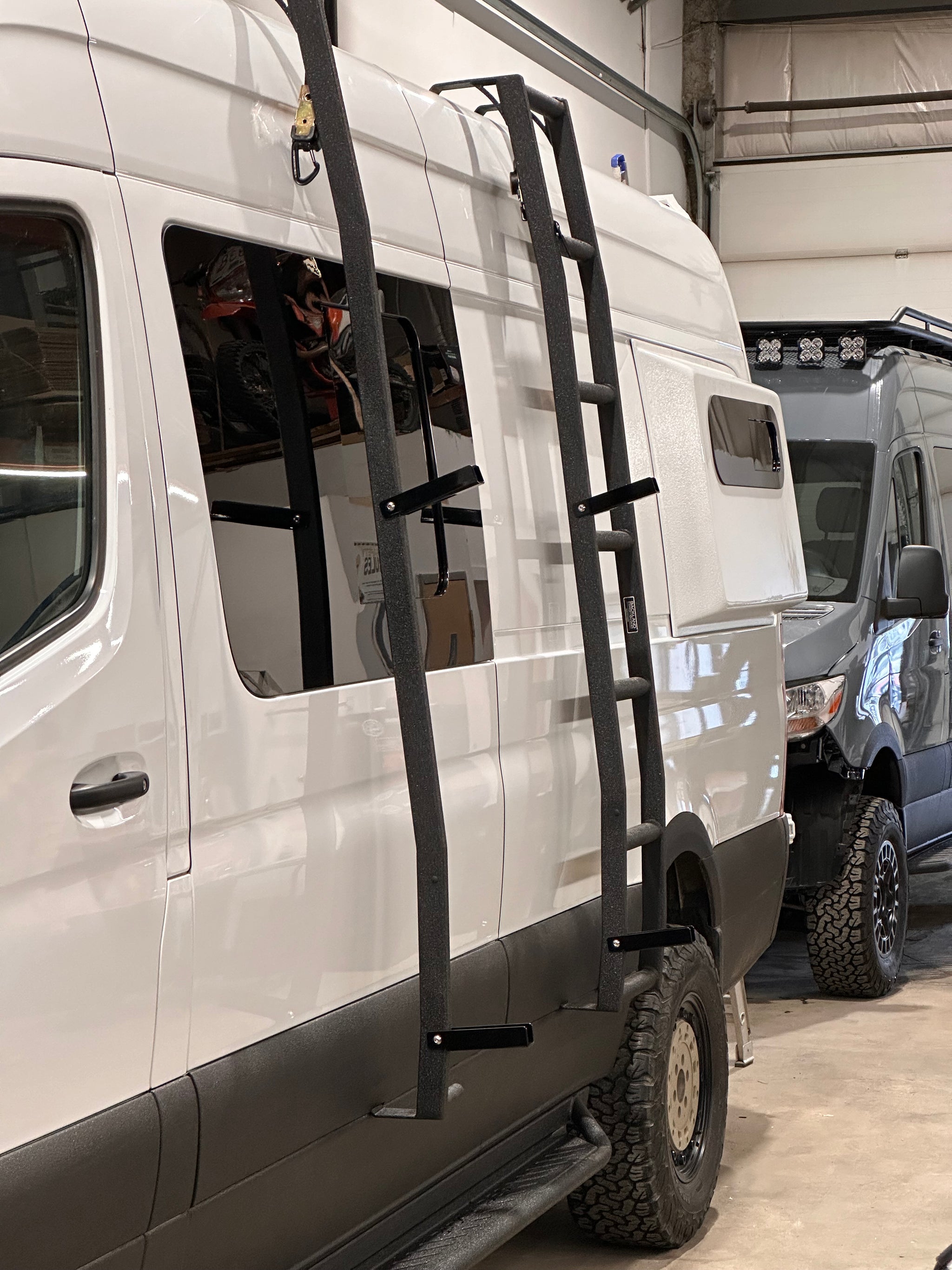Sprinter Van Ladder- IBEX series High Roof-Steel | Backland Expedition Gear