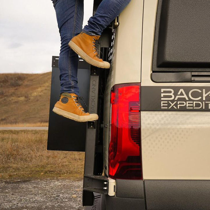 Sprinter Rear Door Ladder Alternative- OX Carrier Steps | Backland ...