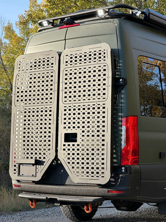 Sprinter Rear Door Storage: OX Rear Door Carrier System | Backland ...